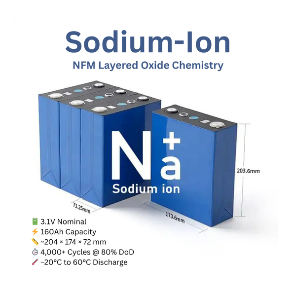 Sodium Ion 200Ah Prismatic Layered Oxide Cells - Rechargeable Battery ...